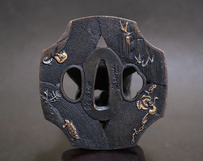 Katana Parts TSUBA Sword Fittings Hand Guard Koshirae Wakizashi Tool ...