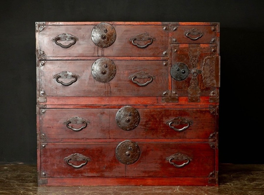 Japanese Chest, Antique Chest, Japanese Tansu, Dansu, Handmade Storage ...