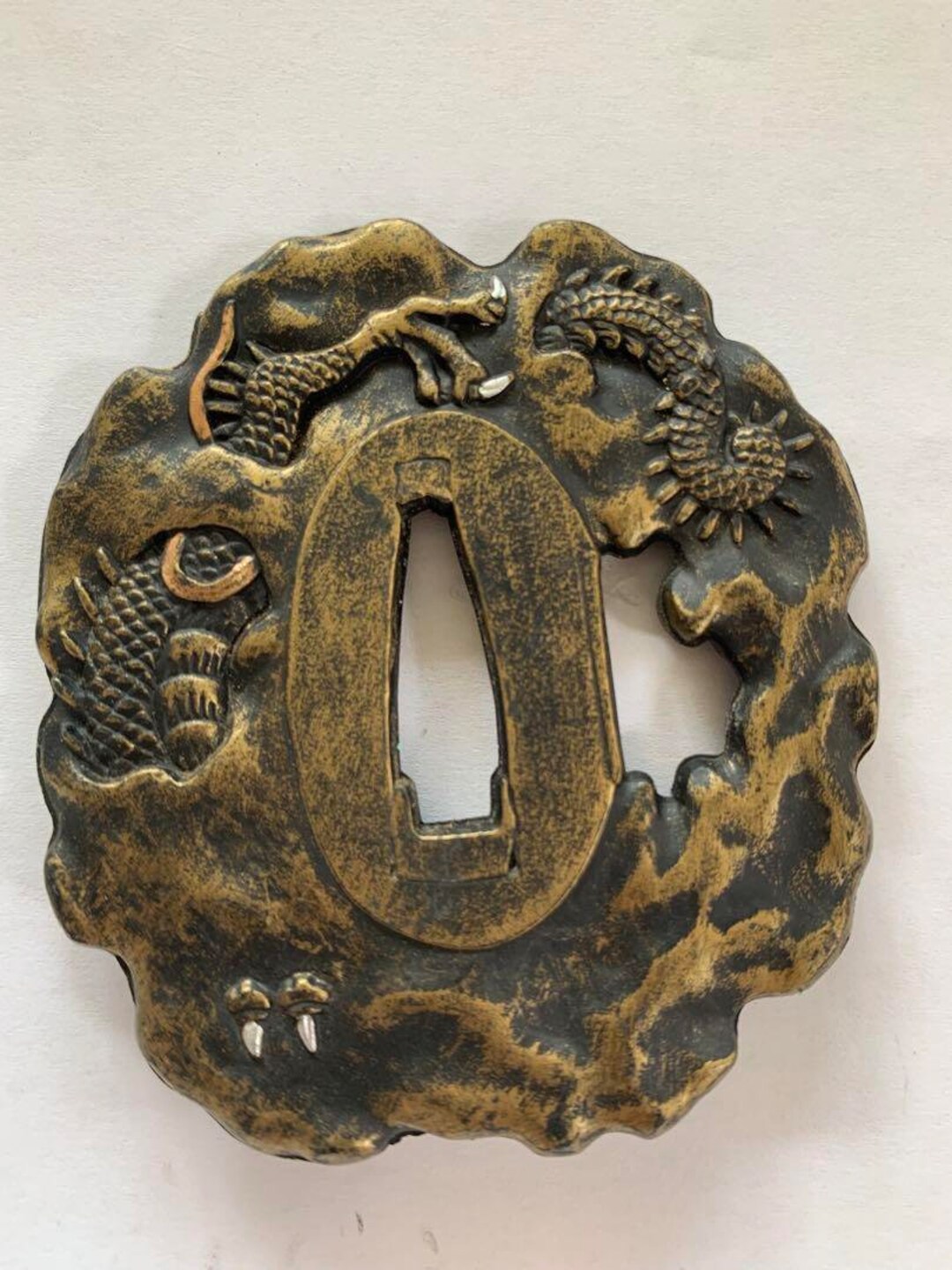 TSUBA, Samurai Sword, Sword Guard, Wave, Koshirae, Katana, Wakizashi ...