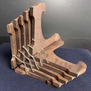 Japanese Vintage Wood Rack Display Stand for Plate Lot of 5, Dish ...