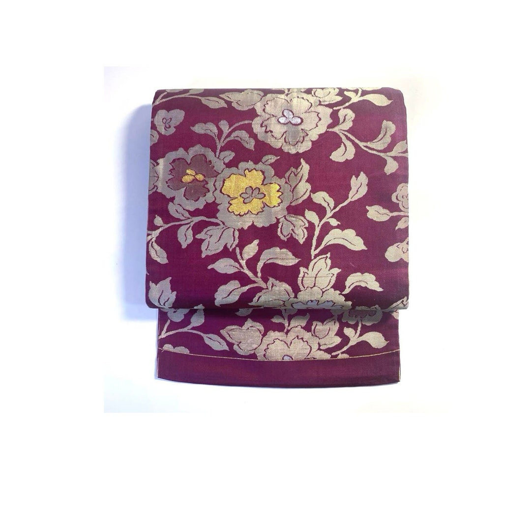 Obi Belt Kimono, Purple Obi, Silk Obi Belt, Vintage Obi, Japanese ...