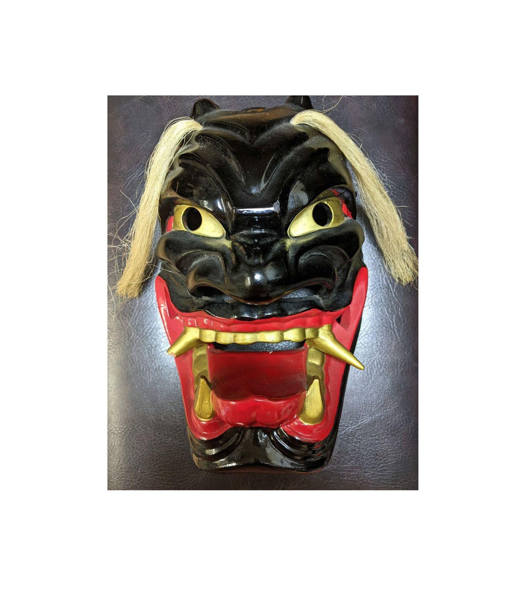 Japanese Mask, Antique Mask, Noh Mask, Kagura Mask, Hannya Mask, Oni ...