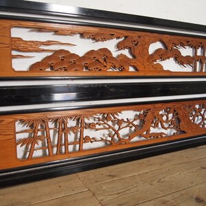 Japanese Ranma, Transom Window, Wooden Carving, Ranma, Openwork Screen ...