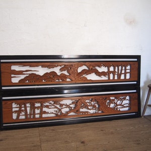 Japanese Ranma, Transom Window, Wooden Carving, Ranma, Openwork Screen ...