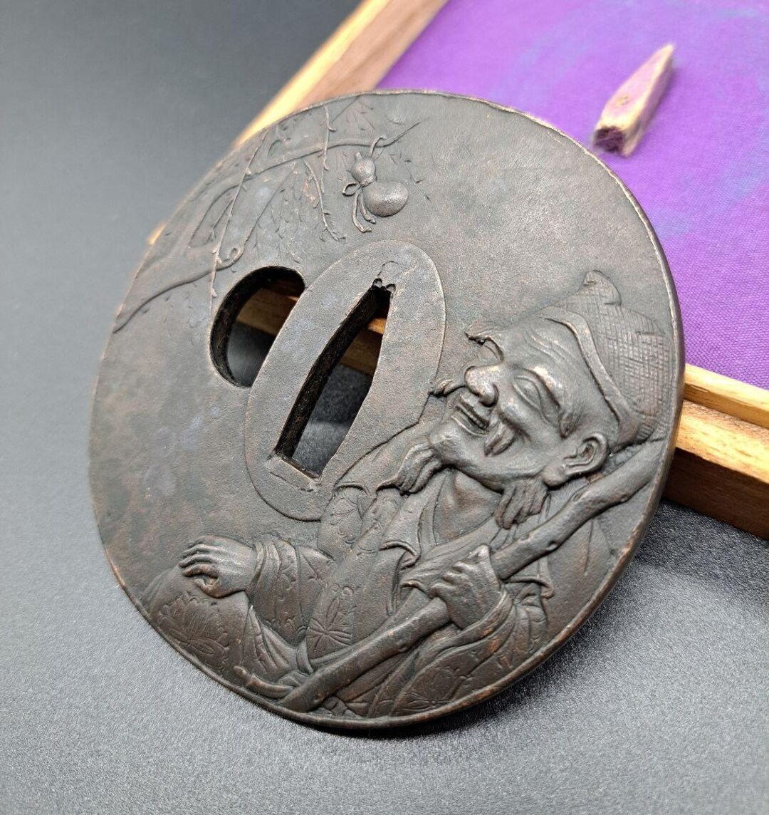 TSUBA, Samurai Sword, Sword Guard, Wave, Koshirae, Katana, Wakizashi ...