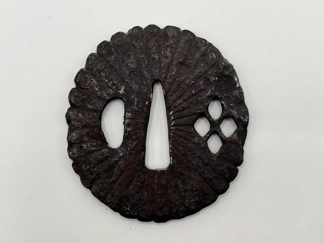 TSUBA, Samurai Sword, Sword Guard, Wave, Koshirae, Katana, Wakizashi ...