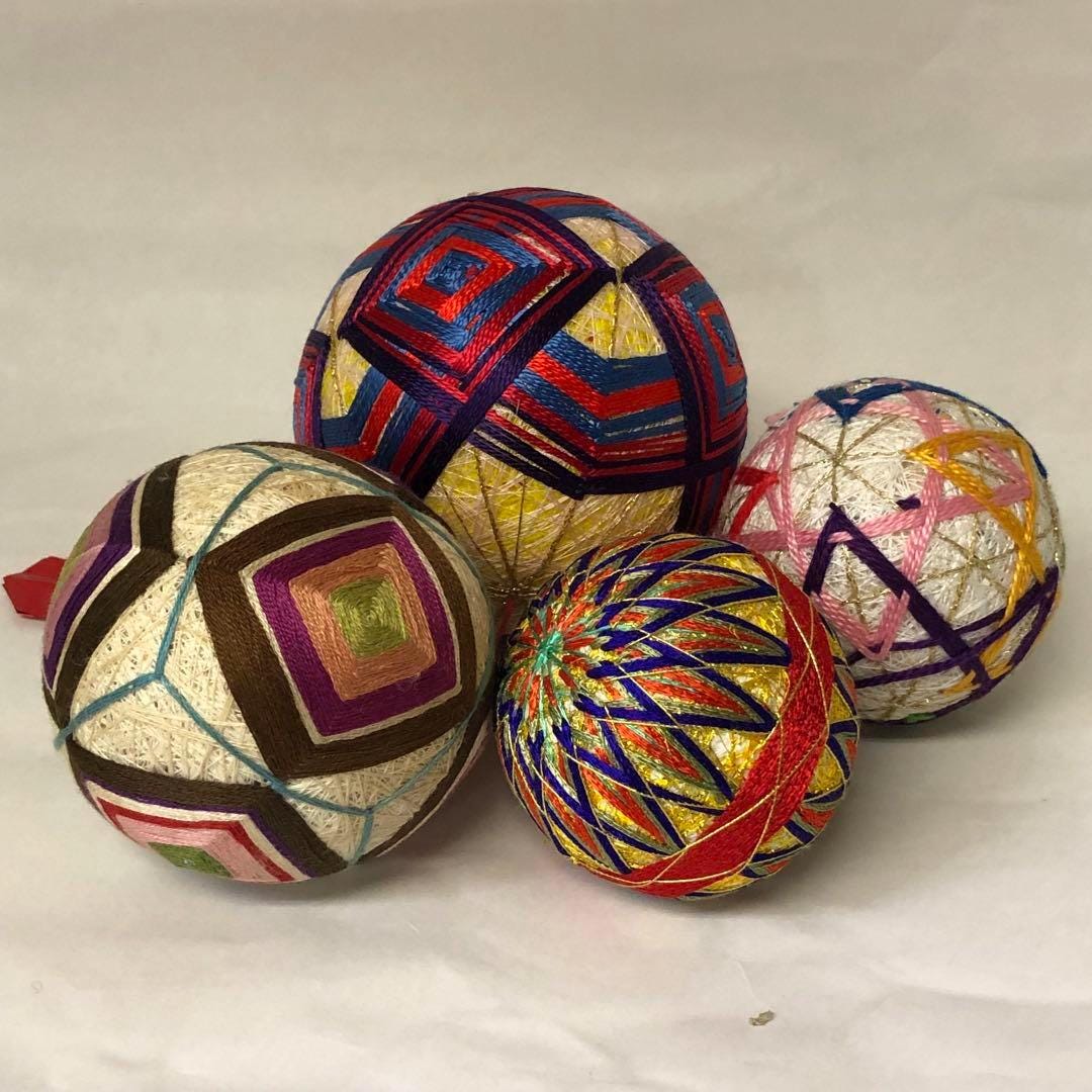Handmade Temari Thread Ball Japanese Traditional Folk Art Handmade Set ...
