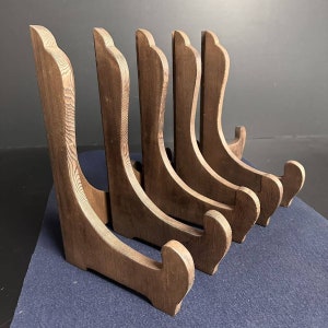Japanese Vintage Wood Rack Display Stand for Plate Lot of 5, Dish ...