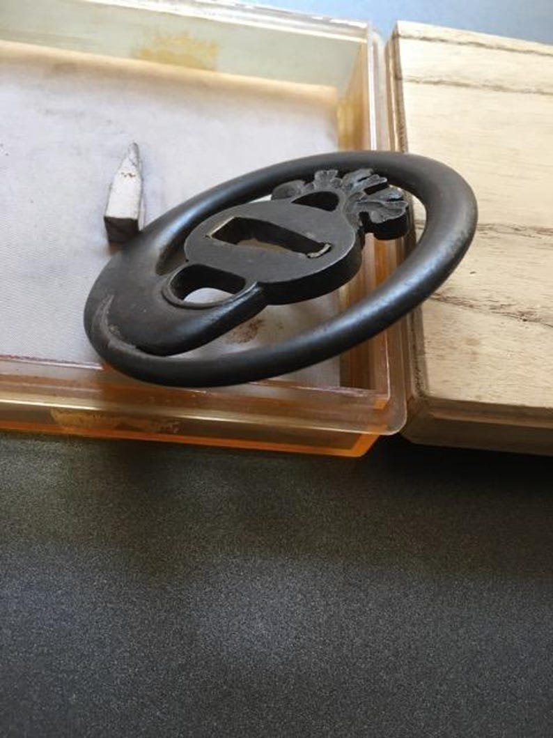 TSUBA, Samurai Sword, Sword Guard, Wave, Koshirae, Katana, Wakizashi ...