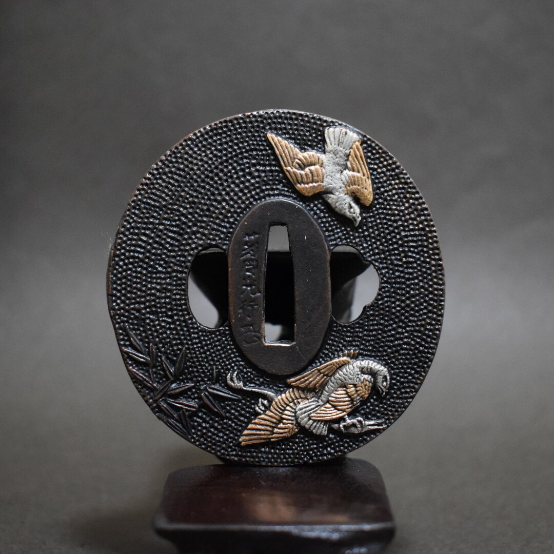 TSUBA, Samurai Sword, Sword Guard, Wave, Koshirae, Katana, Wakizashi ...