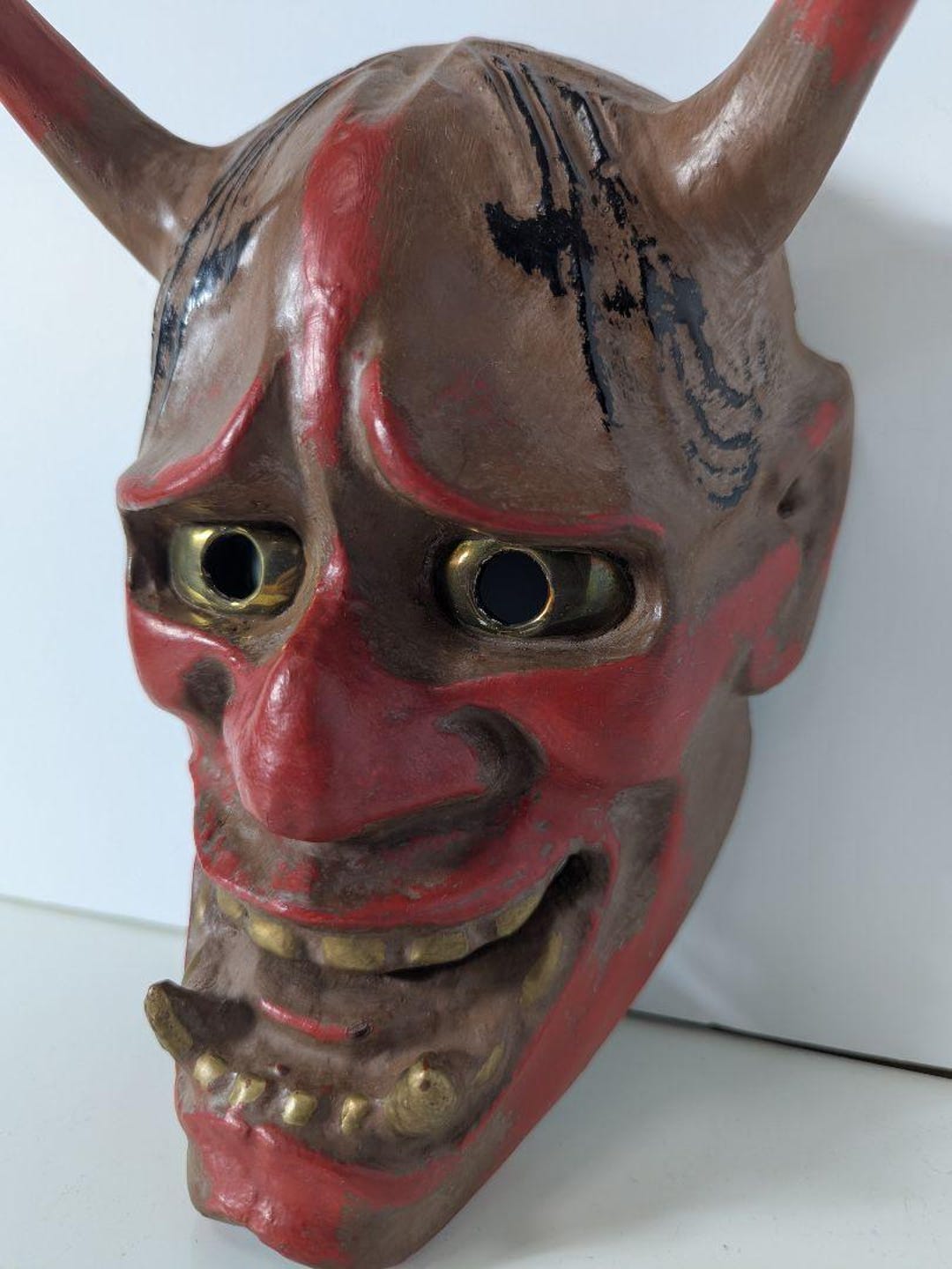 Japanese Mask, Antique Mask, Noh Mask, Kagura Mask, Hannya Mask, Oni ...