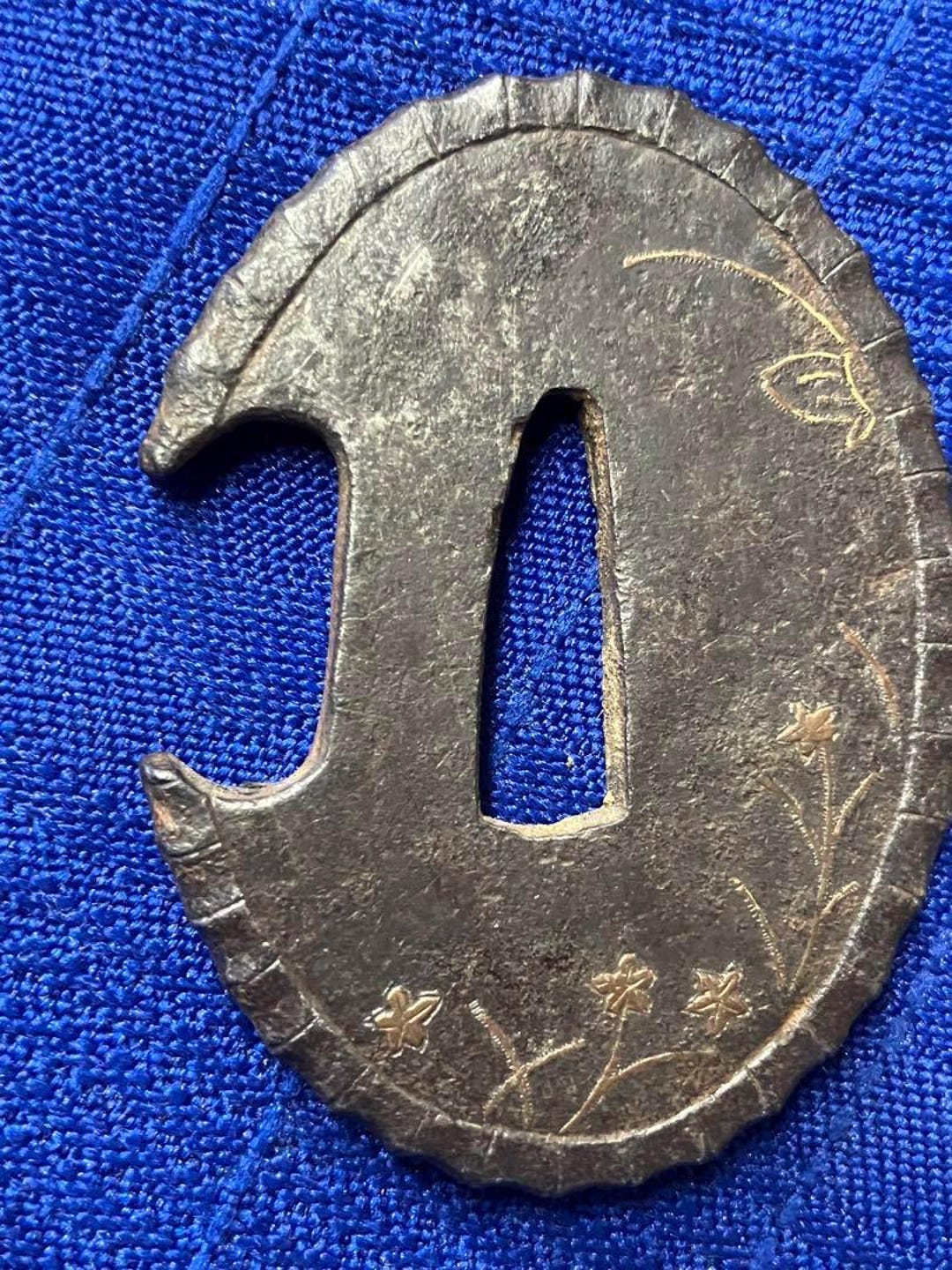 TSUBA, Samurai Sword, Sword Guard, Wave, Koshirae, Katana, Wakizashi ...