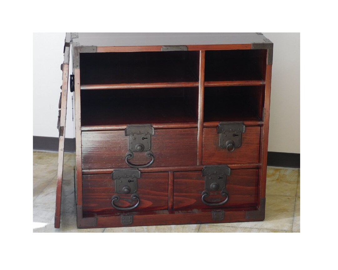 Japanese Chest, Antique Chest, Japanese Tansu, Dansu, Handmade Storage ...