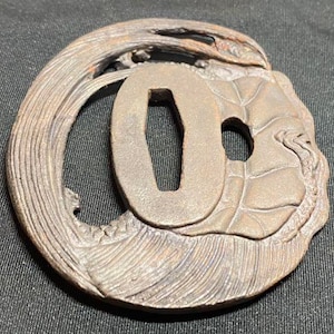 TSUBA, Samurai Sword, Sword Guard, Wave, Koshirae, Katana, Wakizashi ...