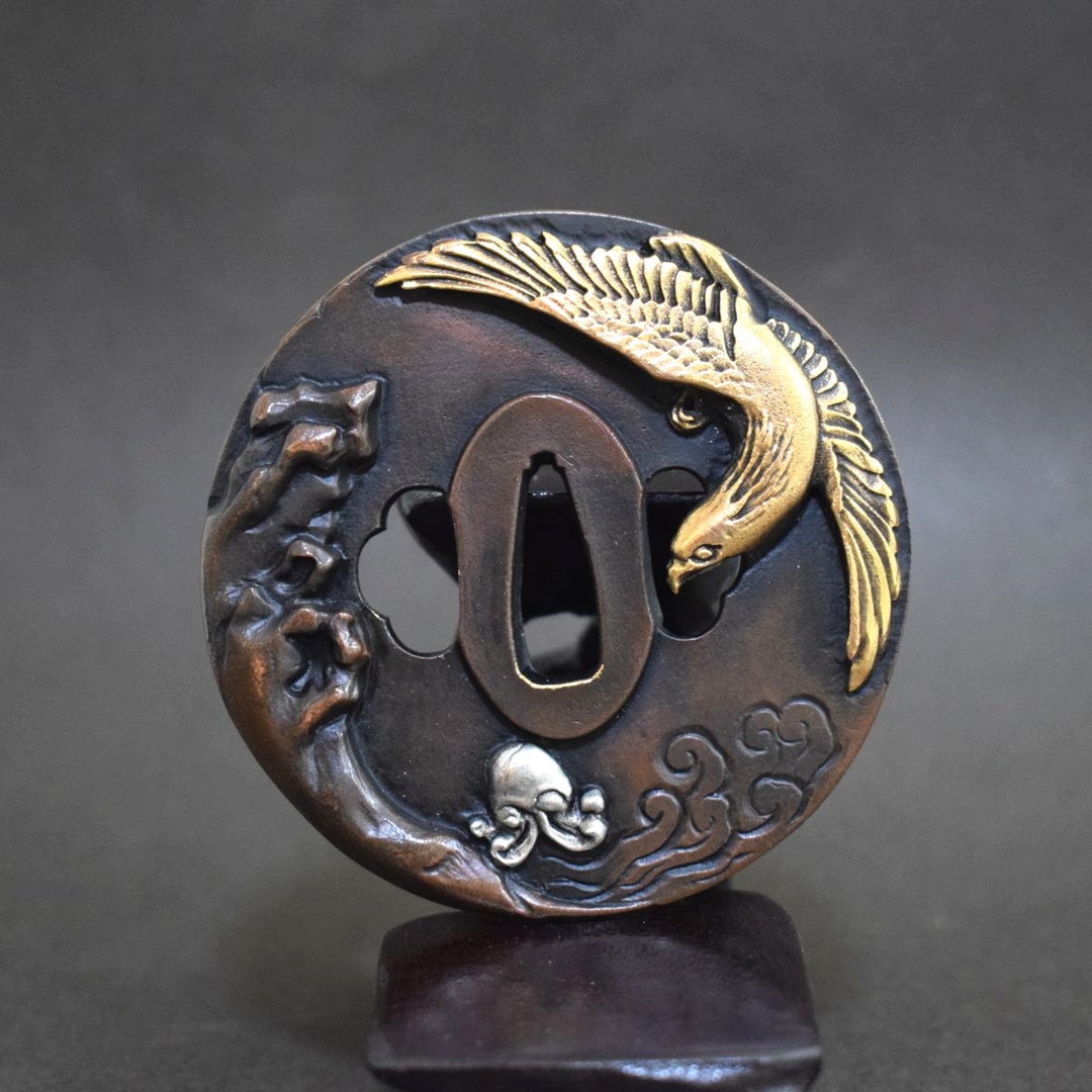 TSUBA Samurai Sword Sword Guard Wave Koshirae Katana - Etsy