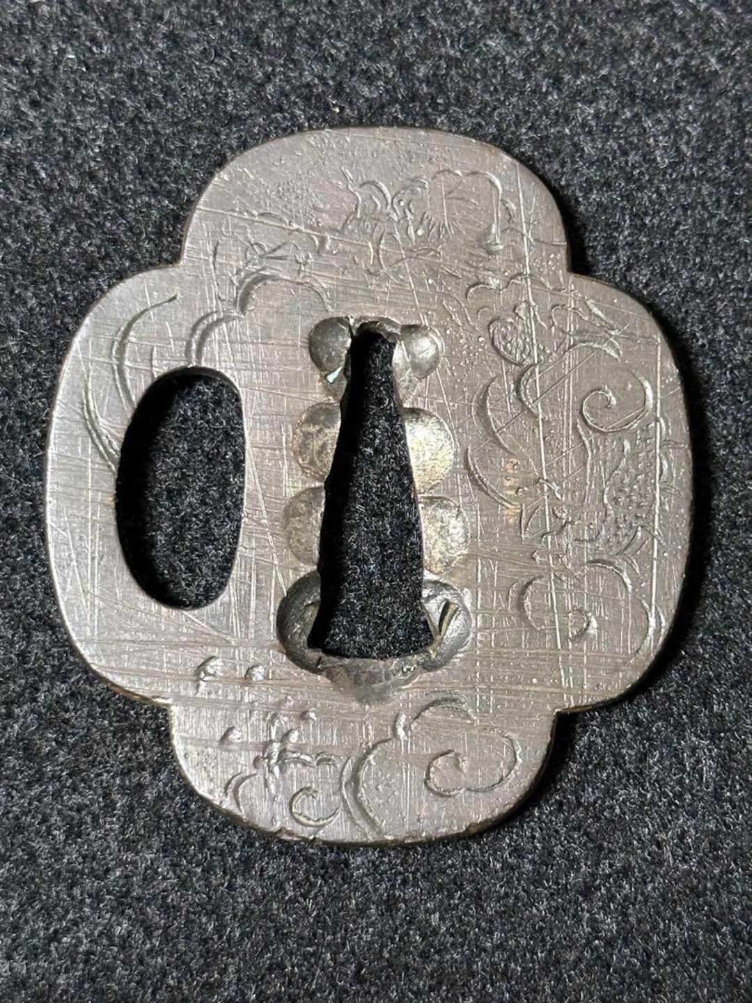 TSUBA, Samurai Sword, Sword Guard, Wave, Koshirae, Katana, Wakizashi ...
