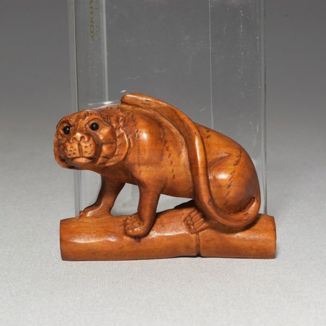 Tiger, Tiger Netsuke, Japanese Netsuke, Antique Netsuke, Wooden Netsuke ...