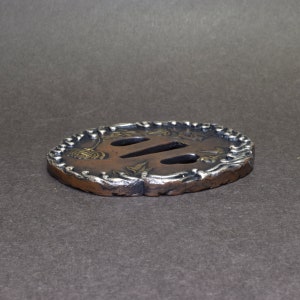 TSUBA, Samurai Sword, Sword Guard, Wave, Koshirae, Katana, Wakizashi ...