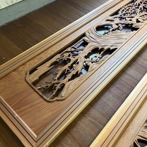 Japanese Ranma, Transom Window, Wooden Carving, Ranma, Openwork Screen ...