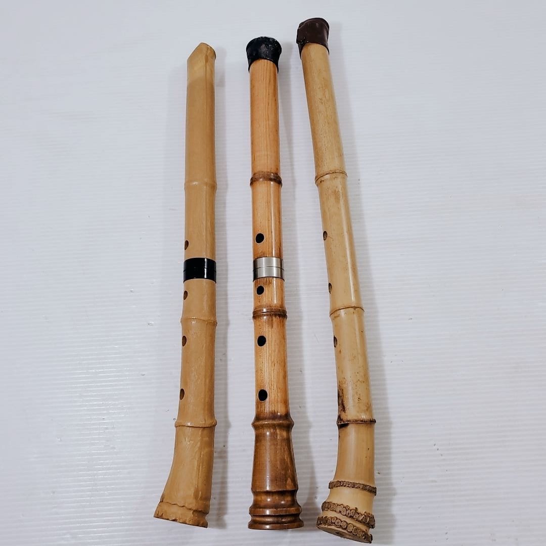 Japanese Instrument Shakuhachi Vertical Bamboo Flute Lot of 3 - Etsy