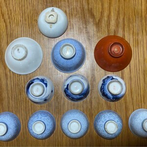 WW2 Japanese Army Military Sake Cups Lot of 12, Sakazuki, Antique Sake ...