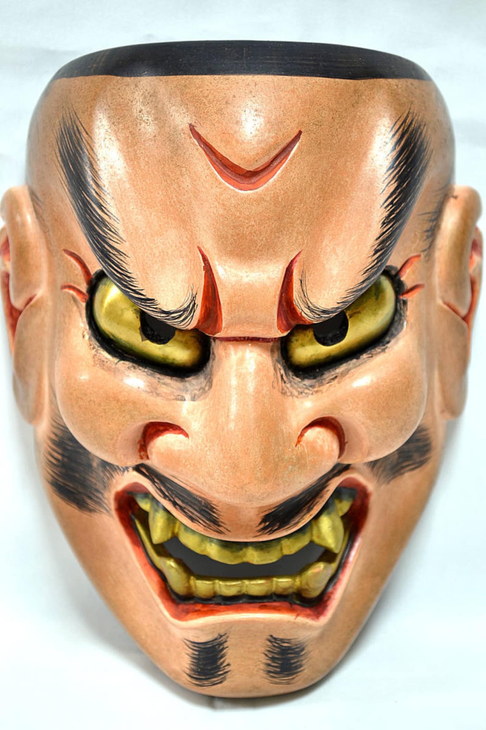 Japanese mask Antique mask Noh mask Kagura mask Hannya | Etsy