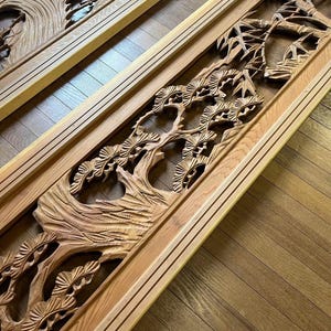 Japanese Ranma, Transom Window, Wooden Carving, Ranma, Openwork Screen ...