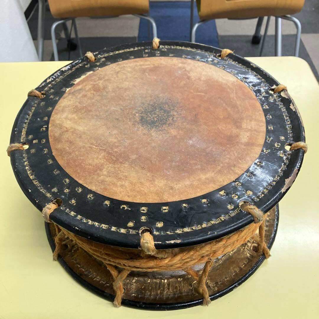 Antique Japanese Instrument Small Drum High Class Kabuki Dancing ...