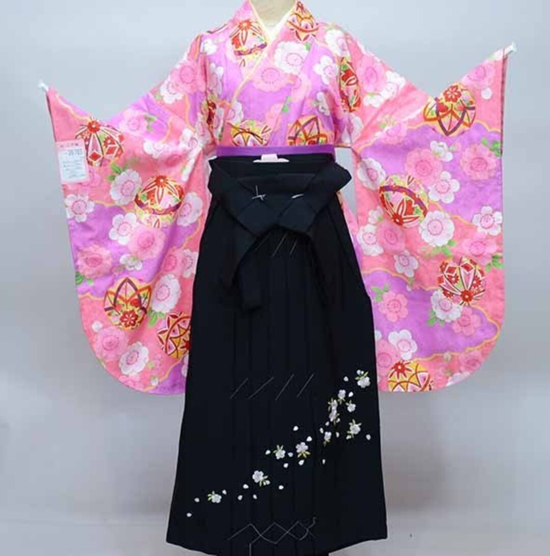 Furisode Kimono & Hakama , Jyuban, Furisode Pale Pink/purple, Womens ...