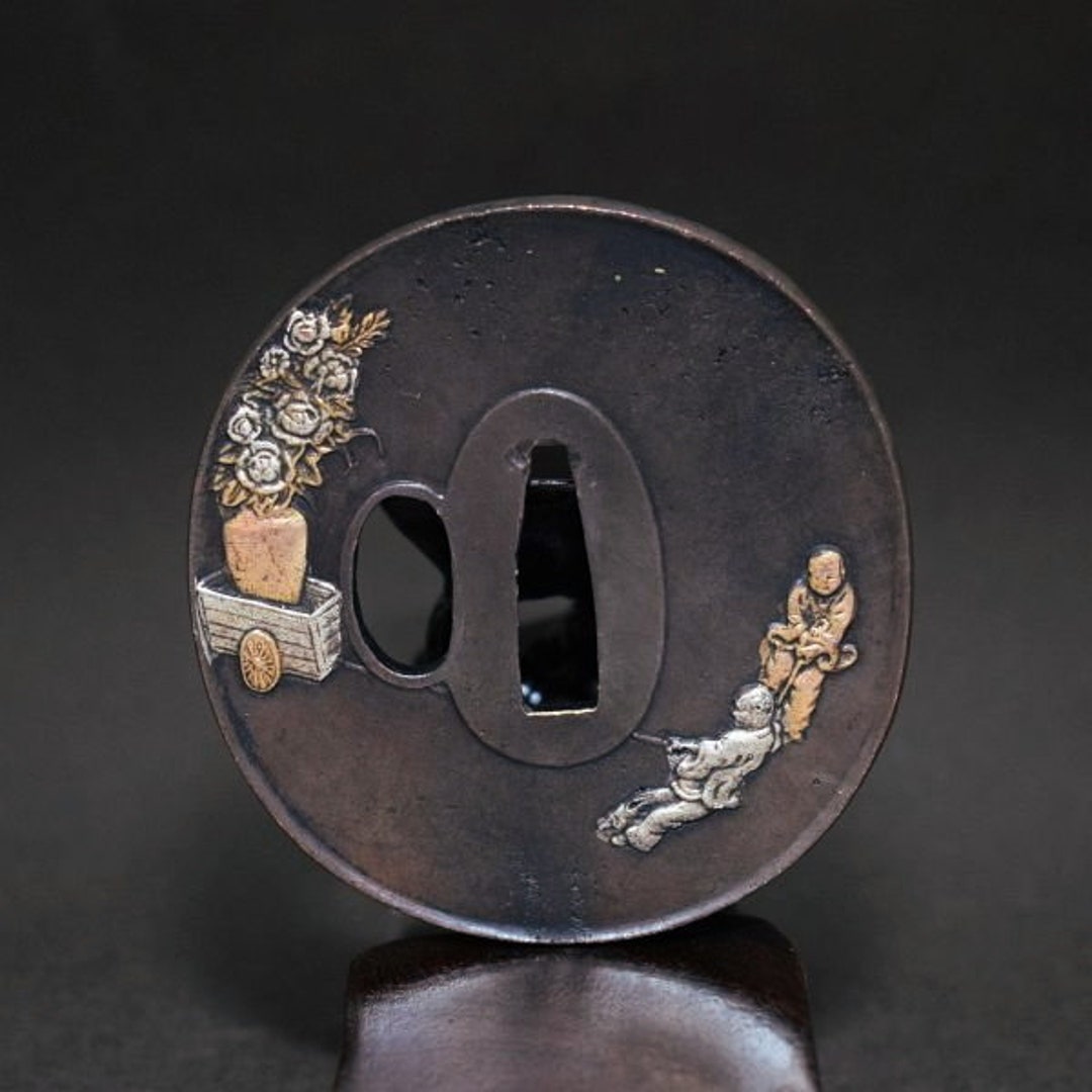 Katana Parts TSUBA Sword Fittings Hand Guard Koshirae Wakizashi Tool ...