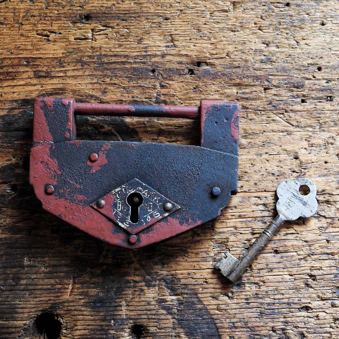 Japanese Antique Lock With Key Accessible Collectable Art - Etsy