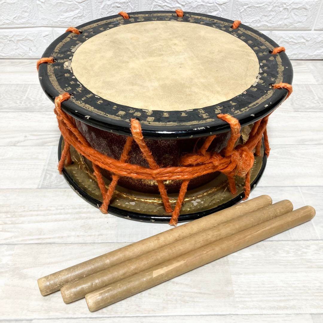 Antique Japanese Instrument Small Drum High Class Kabuki Dancing ...