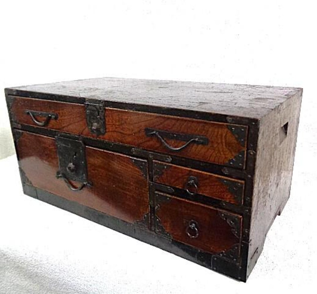 Japanese Chest, Antique Chest, Japanese Tansu, Dansu, Handmade Storage ...