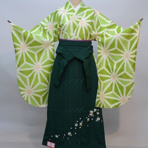 Furisode Kimono & Hakama , Jyuban, Furisode Green, Womens Kimono ...