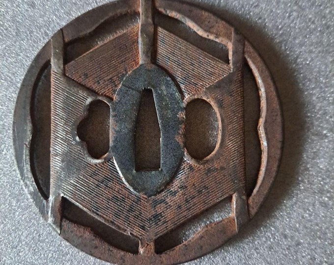 TSUBA, Samurai Sword, Sword Guard, Wave, Koshirae, Katana, Wakizashi ...