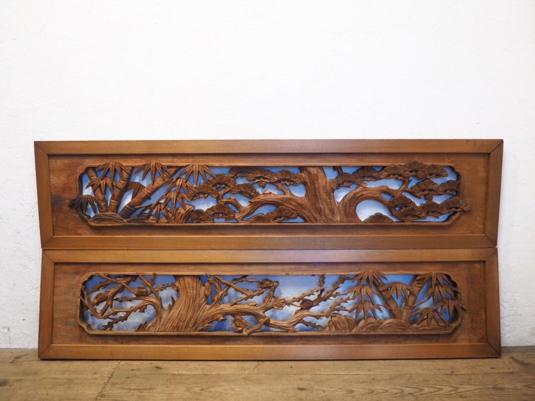 Japanese Ranma, Transom Window, Wooden Carving, Ranma, Openwork Screen ...