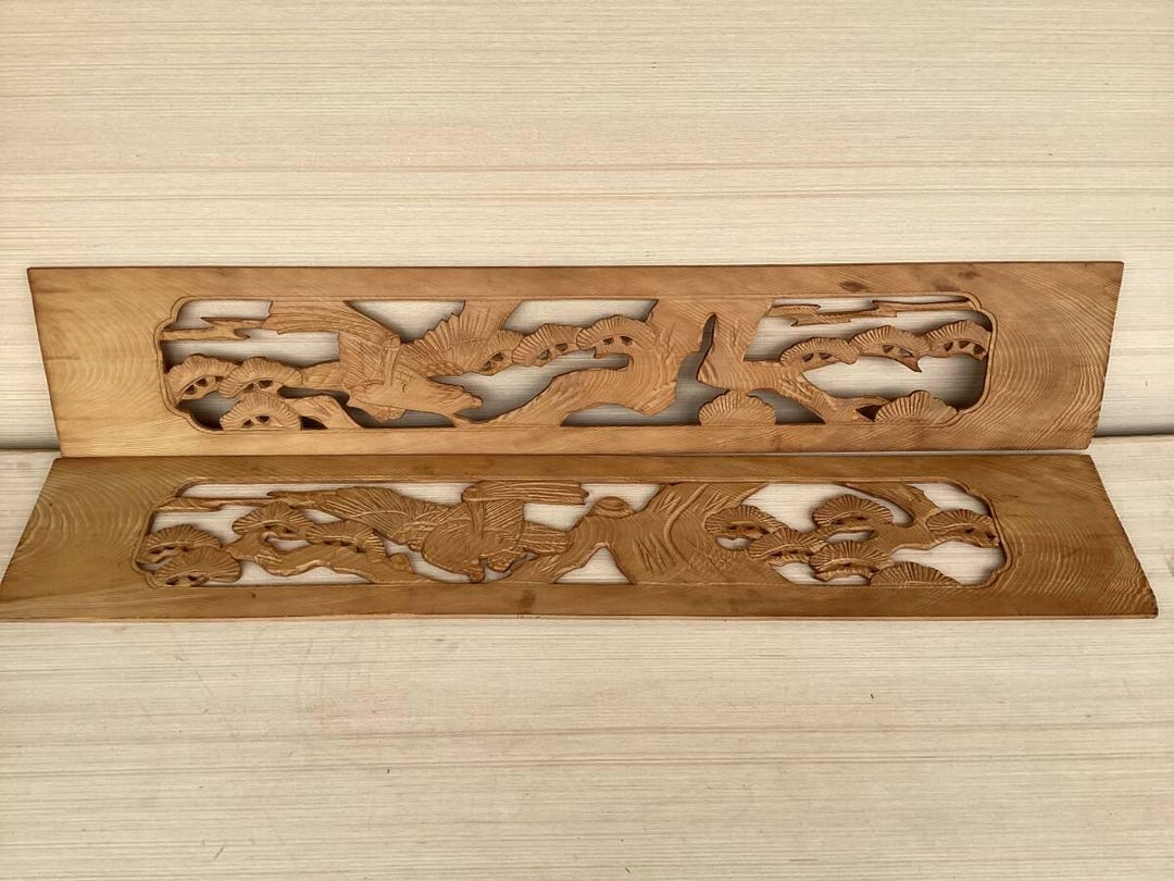 Japanese Ranma, Transom Window, Wooden Carving, Ranma, Openwork Screen ...