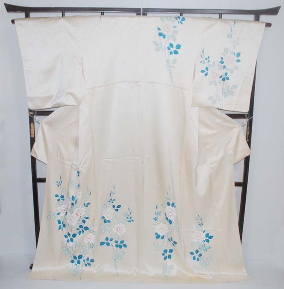 Kimono Robe White, Silky Kimono Robe, Japanese Kimono… - Gem