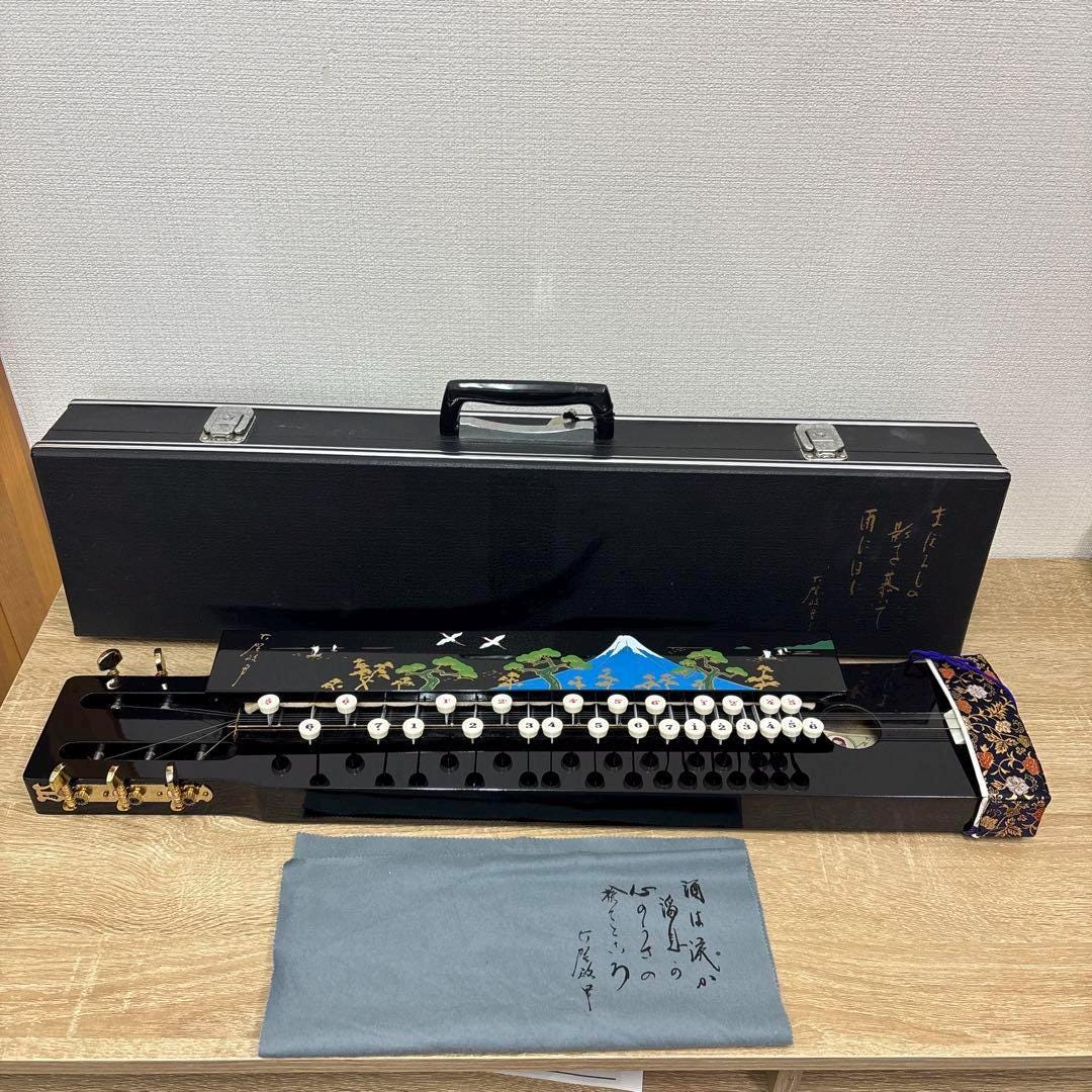 Taisyo Koto Japanese Harp With Three to Five Strings Instruments W/case ...