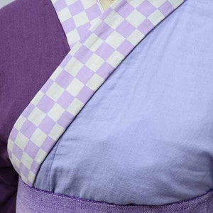 Purple Yukata Cotton Kimono Japanese Robe, Yukata From Japan, Cotton ...