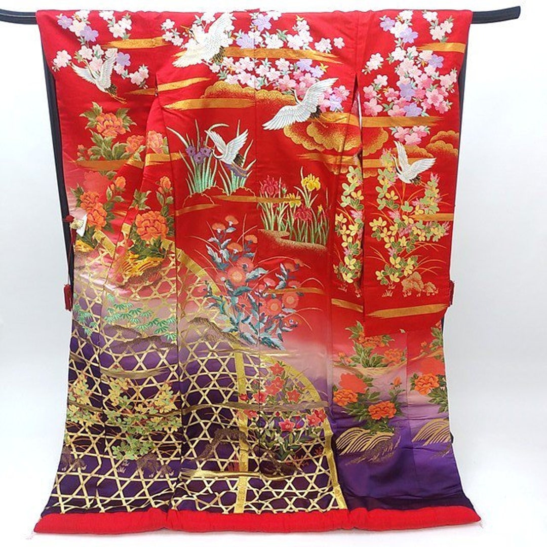 Uchikake Kimono, Wedding Kimono, Japanese Kimono Robe, Japanese ...