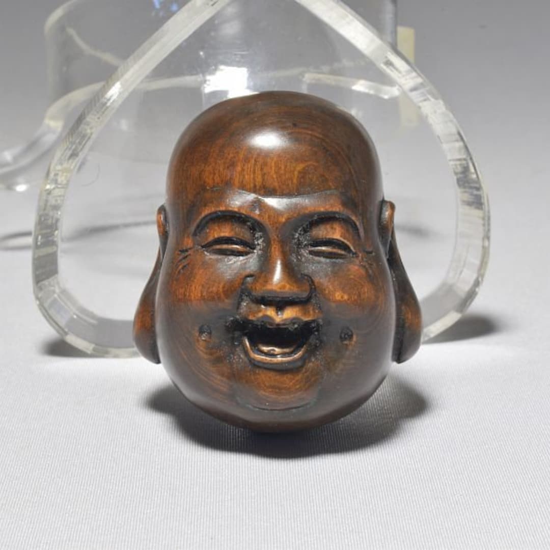 Japanese Netsuke Figurines, Netsuke Face, Wooden Netsuke Art, Netsuke ...