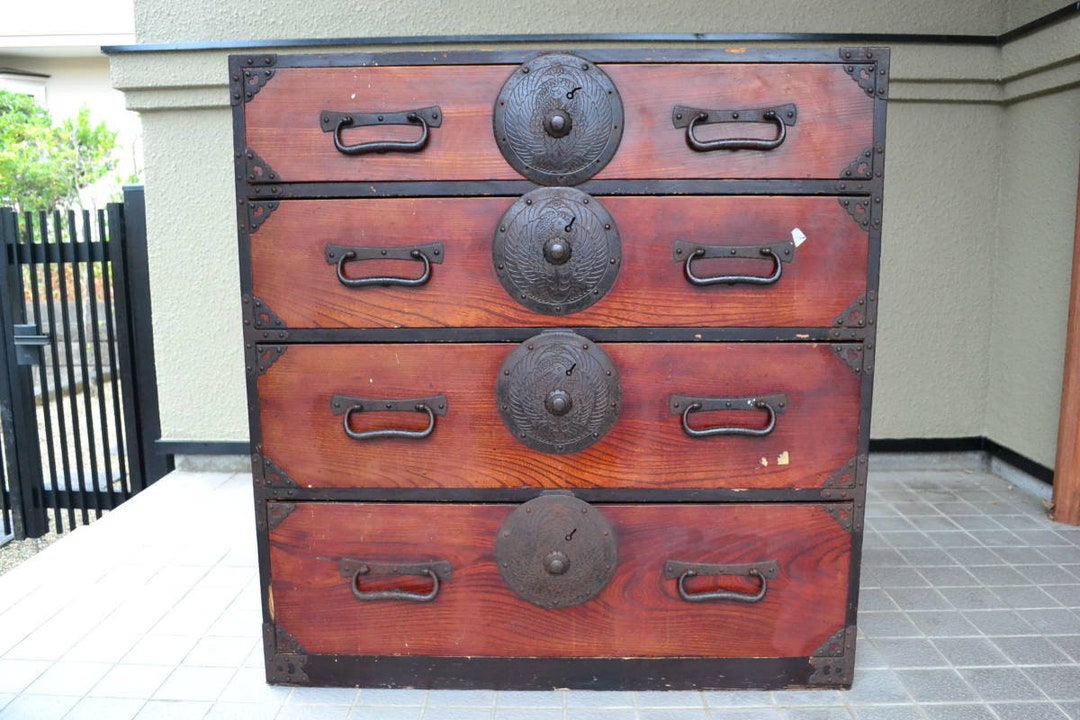 Japanese Chest, Antique Chest, Japanese Tansu, Dansu, Handmade Storage ...