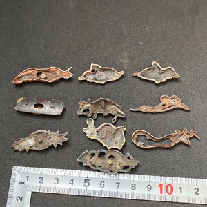 Menuki Lot of 10, Japanese Sword Menuki, Antique Menuki, Decorative ...