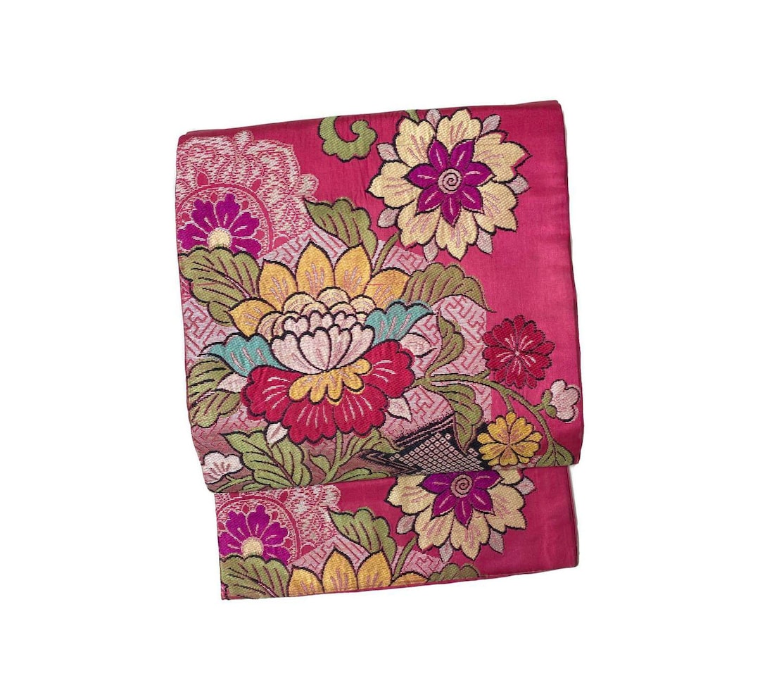 Obi Belt Kimono, Red Obi, Silk Obi Belt, Vintage Obi, Japanese Fabric ...