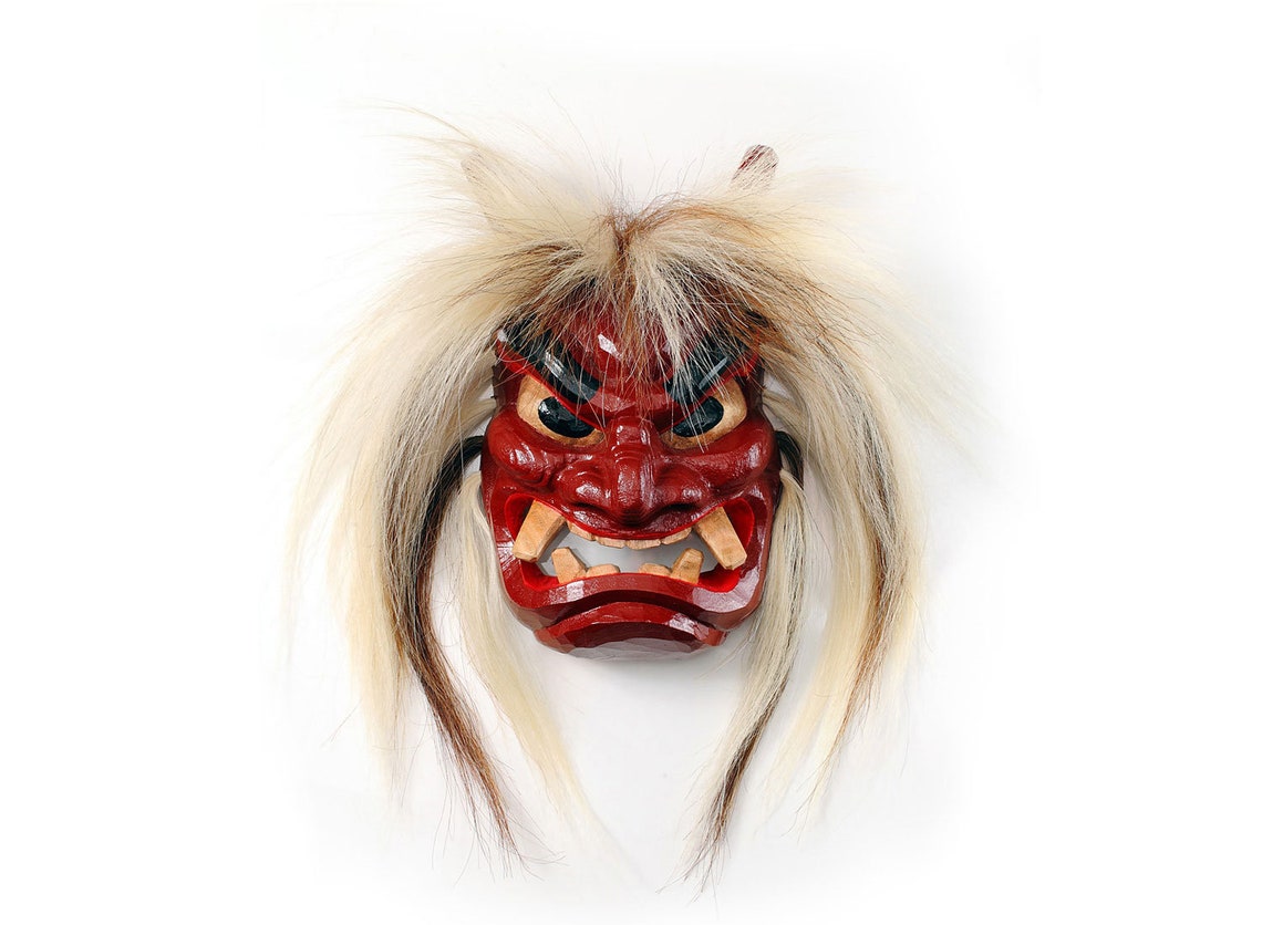 Japanese Mask Namahage Mask Noh Mask Kagura Mask Hannya - Etsy