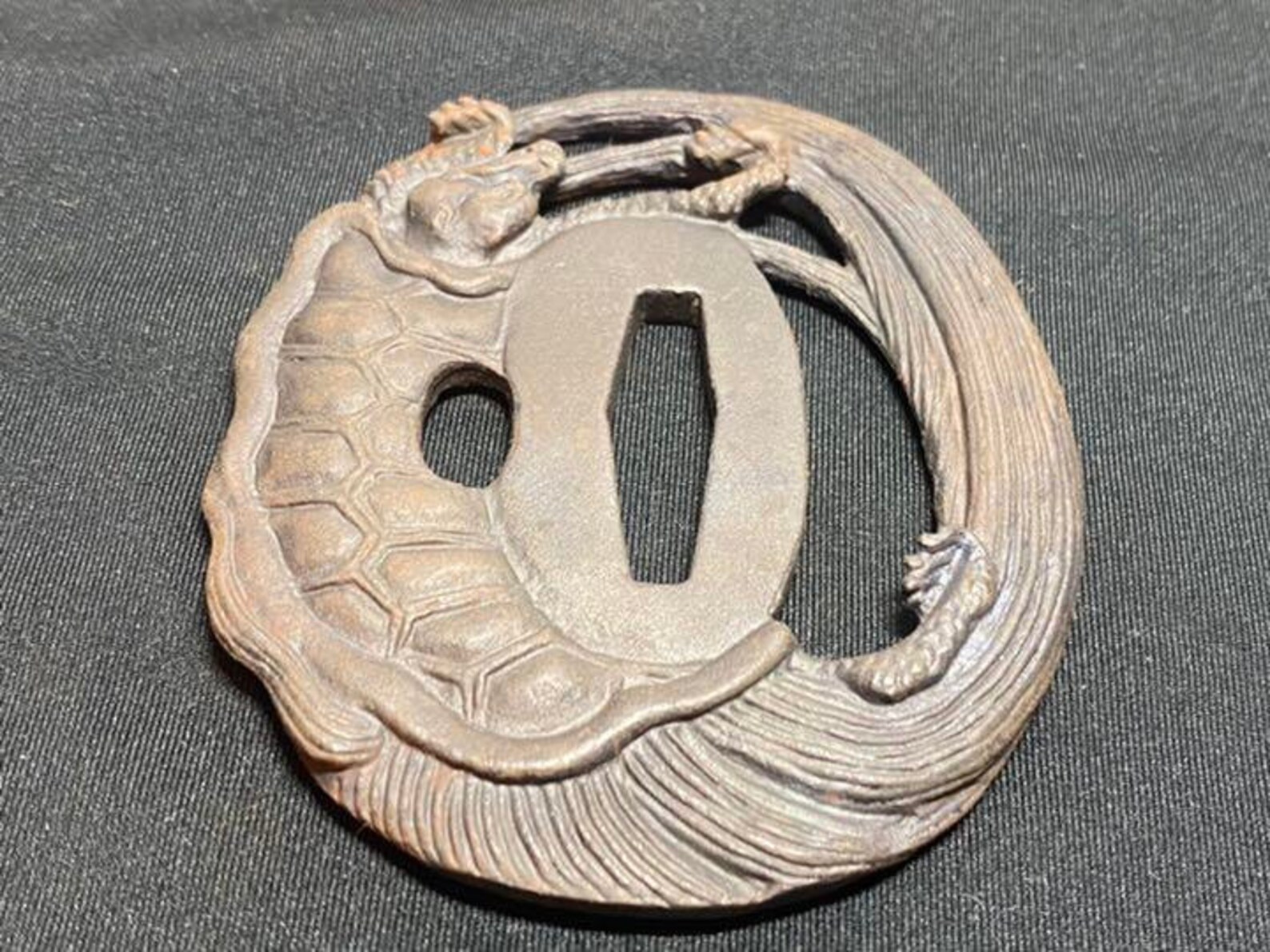 TSUBA, Samurai Sword, Sword Guard, Wave, Koshirae, Katana, Wakizashi ...