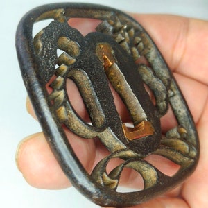 TSUBA, Samurai Sword, Sword Guard, Wave, Koshirae, Katana, Wakizashi ...