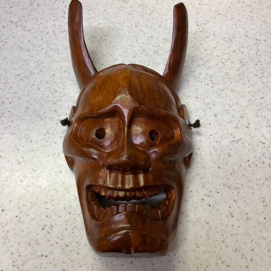 Japanese Mask, Vintage Mask, Noh Mask, Kagura Mask, Hannya Mask, Oni ...