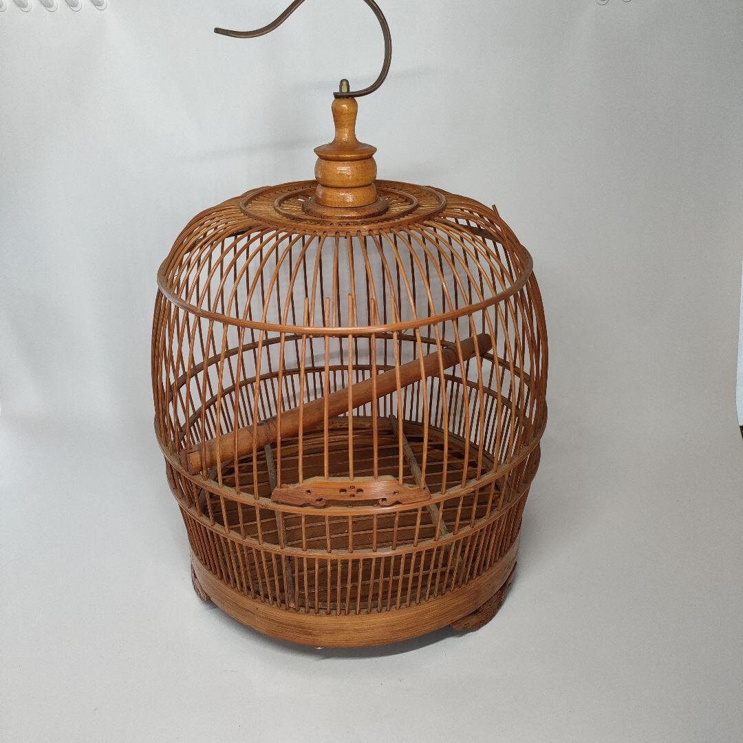 Vintage Japanese Bird Cage Basket Handmade Bamboo Weaving - Etsy